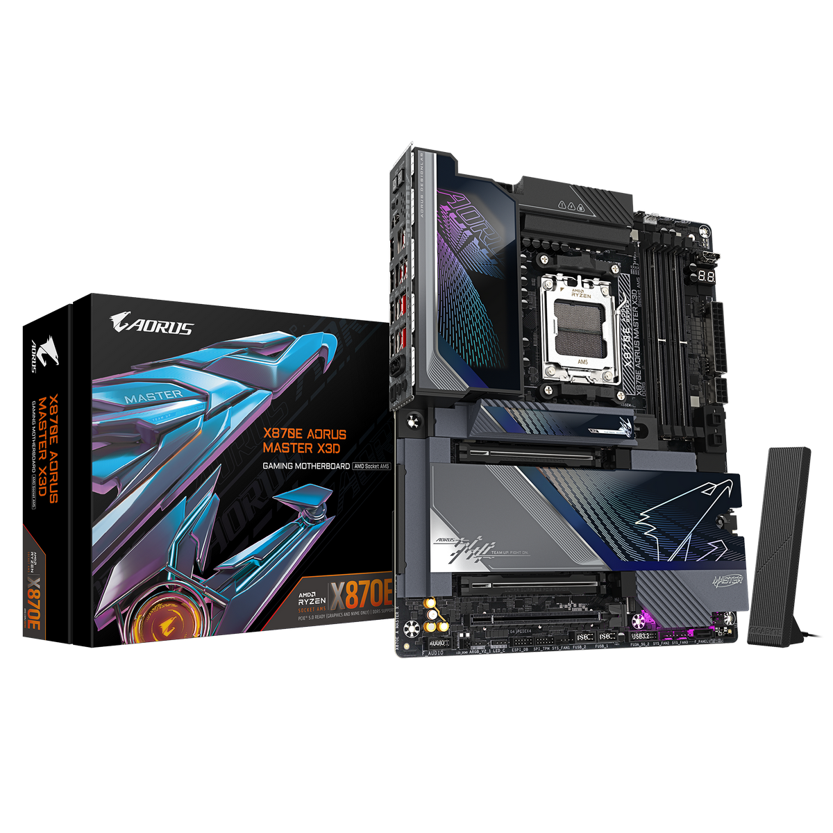 Материнская плата Gigabyte X870E AORUS MASTER X3D, AM5, AMD X870E, ATX, RTL (X870E AORUS MASTER X3D)