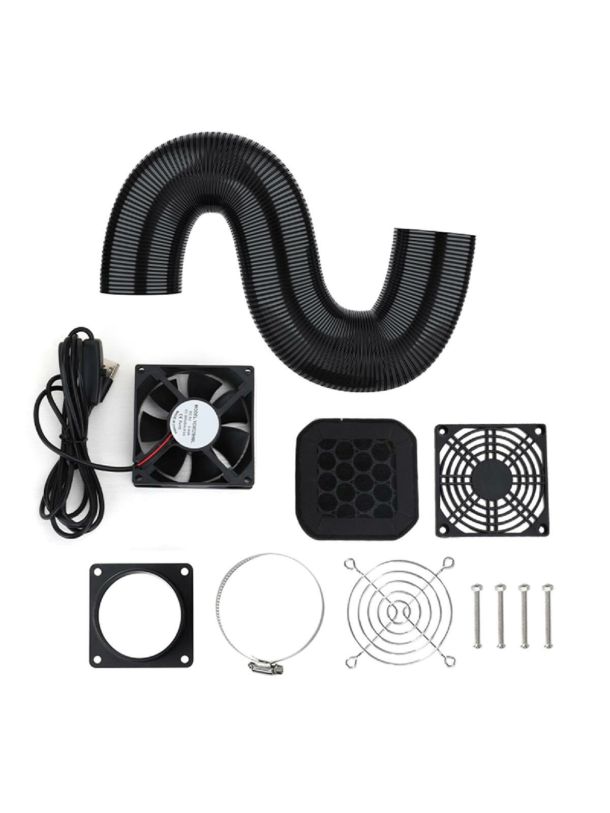 3D-принтер с защитной крышкой, комплект вытяжных вентиляторов USB с переключателем