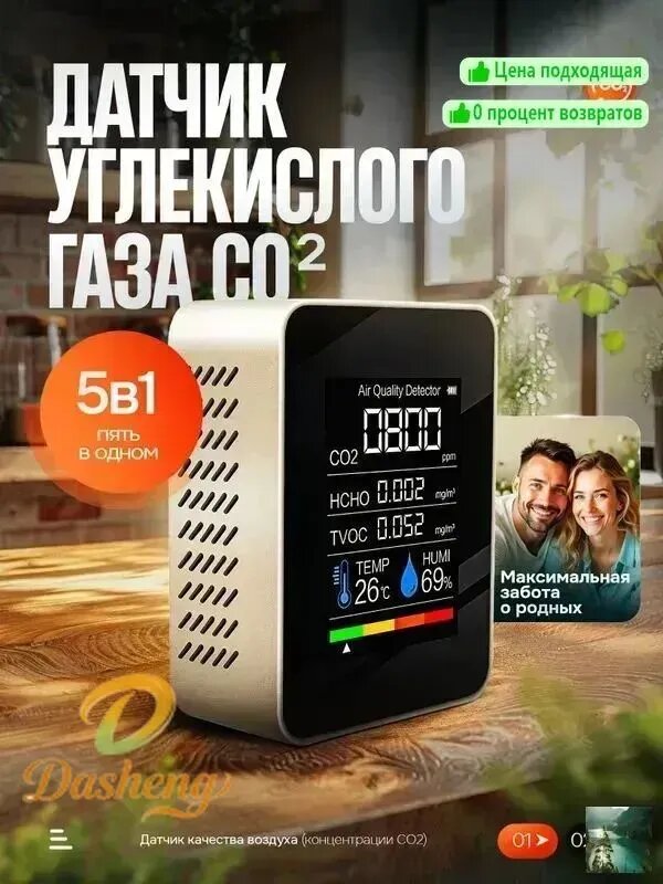 Датчик CO2 для контроля качества воздуха в помещениях