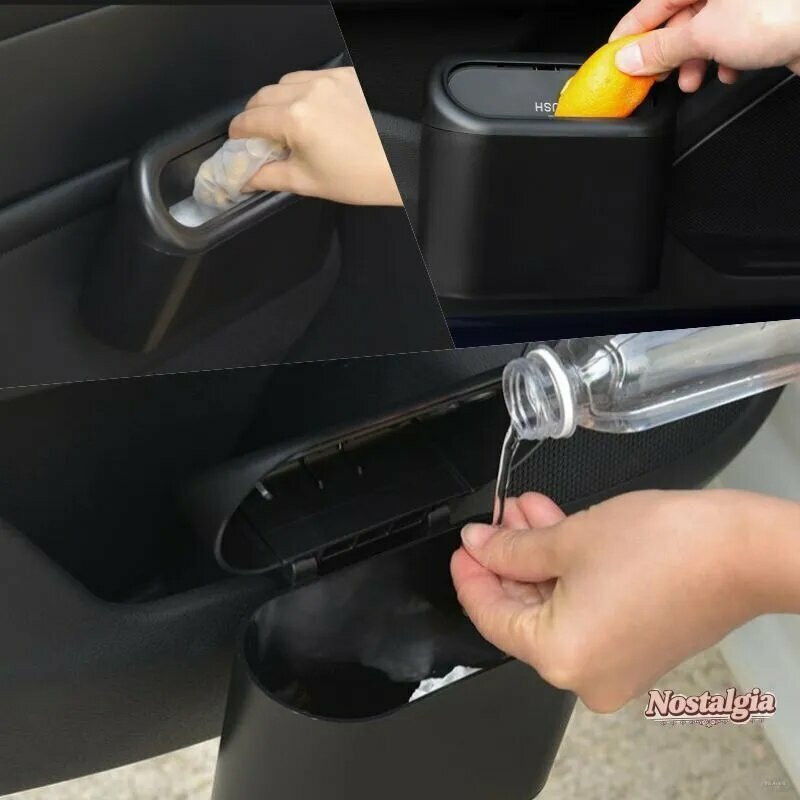 Мусорка в машину, Автомобильный контейнер для мусора, Пепельница автомобильная, 1 шт, черный