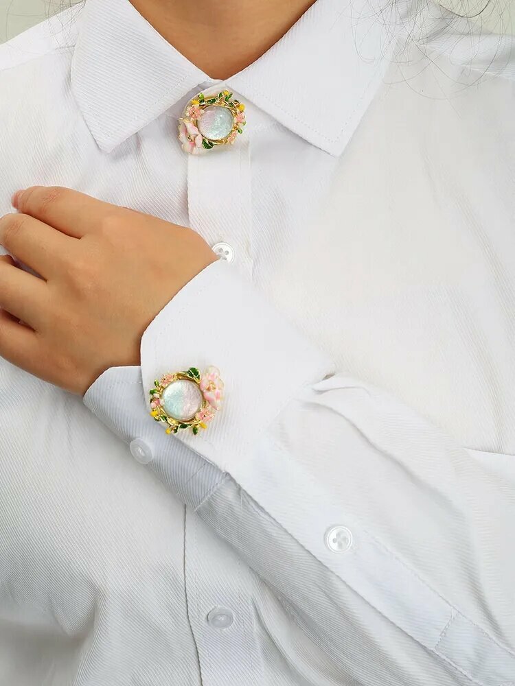 Накладки декоративные клипсы для пуговиц, Накладки на пуговицы, Джинсовые запонки 2 шт