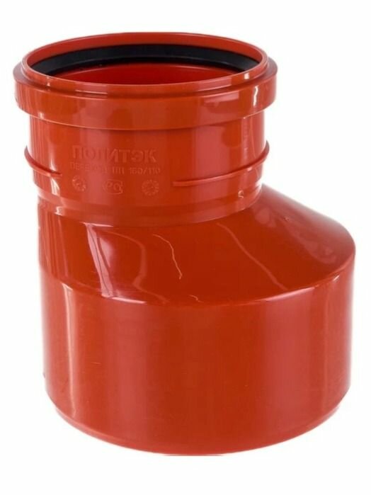 Переход Политэк 160160110 160/110, эксцентрический для наружной канализации