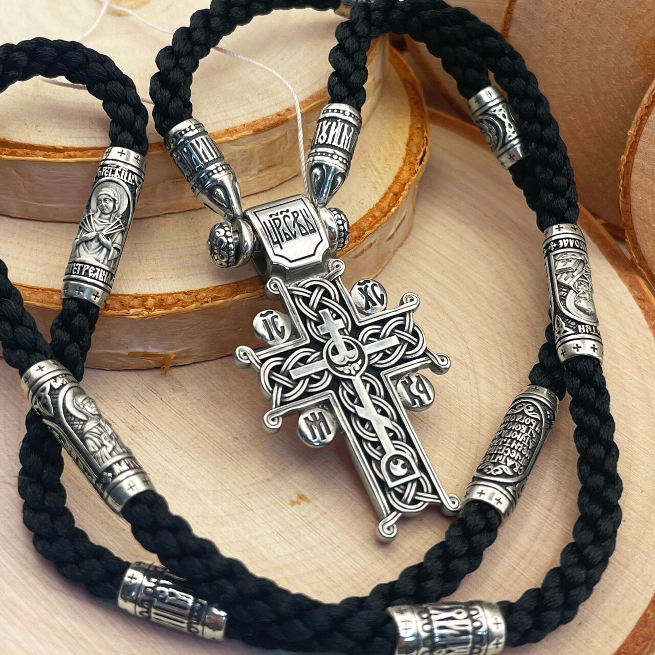 Крестик, серебро, 925 проба, чернение, оксидирование