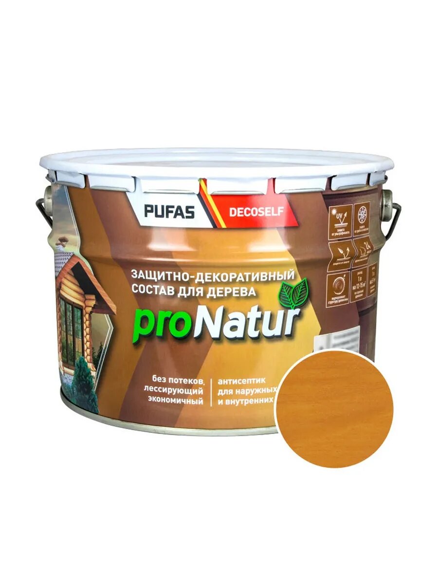 Антисептик лессирующий для дерева калужница 9 л