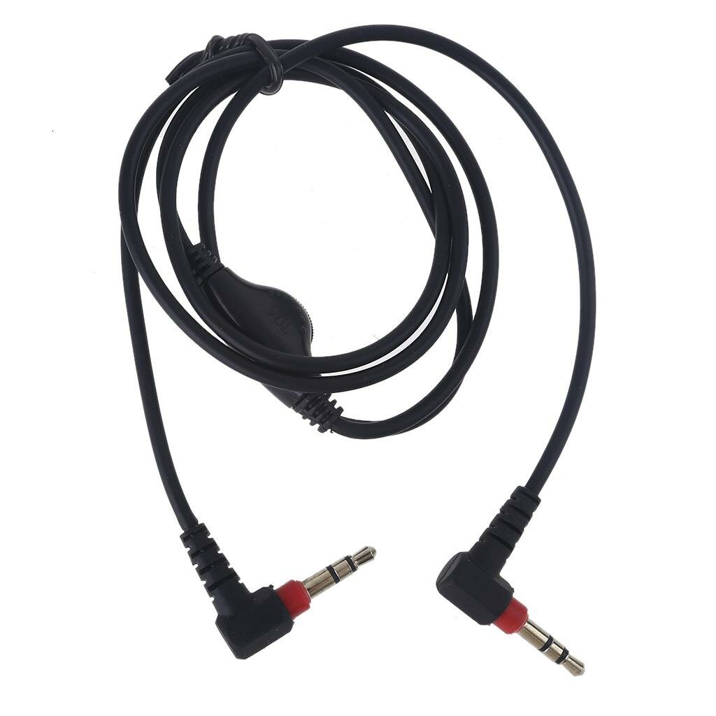 Аудиокабель 3,5 мм с регулировкой громкости, 1m