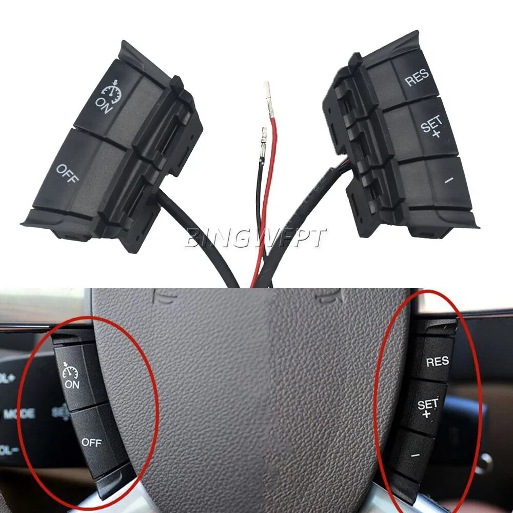 Вставка мультируля для Ford Focus 2005-2011 годов выпуска, мультифункциональная вставка руля, ABS пластик — фото 1