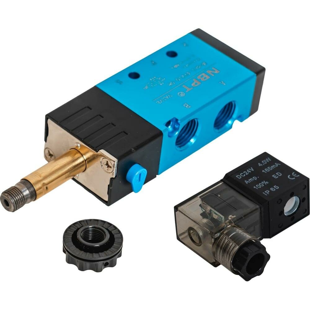 Пневмораспределитель 5/2 4V210-08-DC 24V G1/4 NBPT 57605