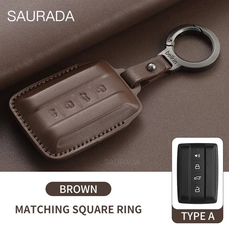 Чехол для ключей из натуральной кожи для TANK 300 TANK 500 TANK 700 2022 2023 2024, A Styling Brown1