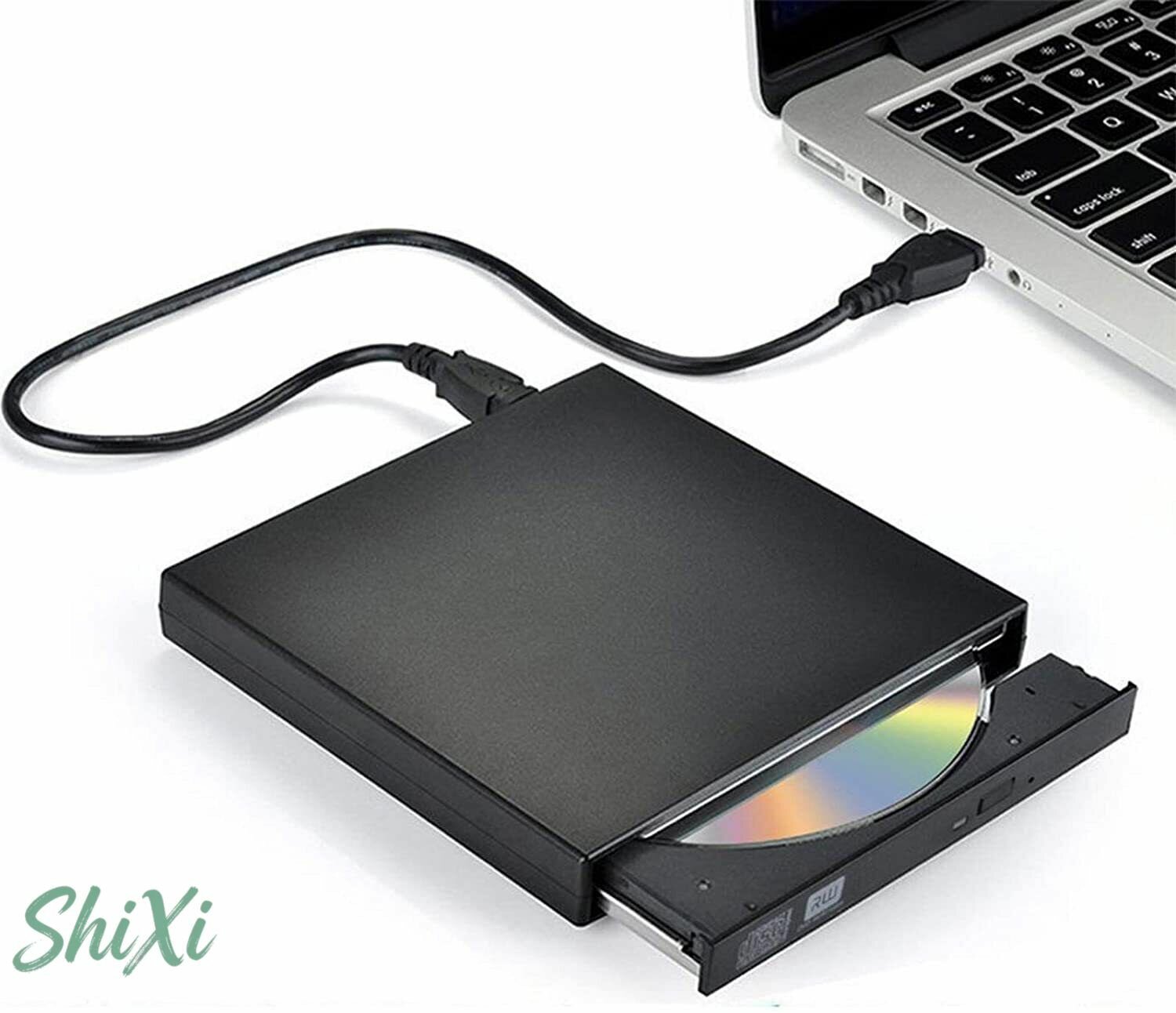 Внешний дисковод CD/DVD - USB 2.0 - с записью и чтением, оптический привод для ноутбука, компьютера