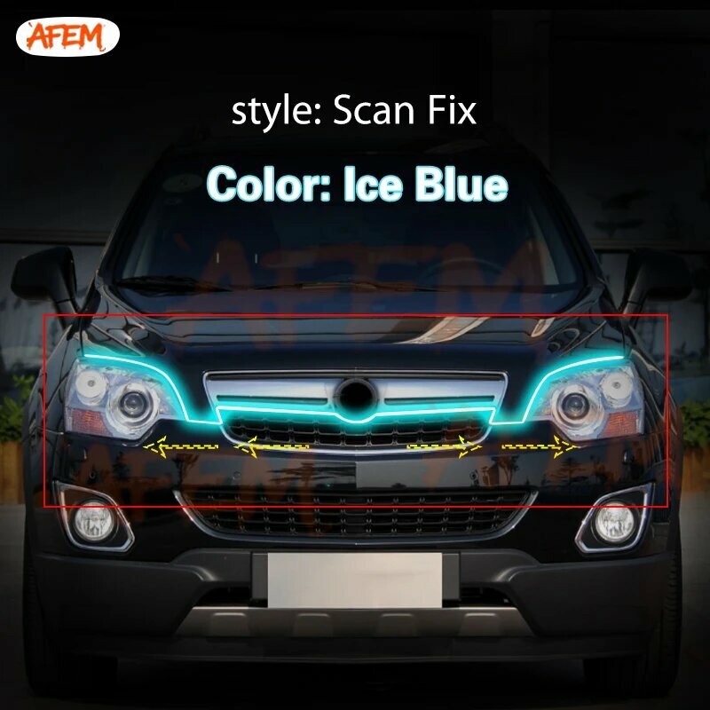 1 шт. светодиодные дневные ходовые огни DRL, универсальные для Opel Antara 2008-2014, с пусковым сканированием, противотуманные фары, водонепроницаемые, гибкие, 12 В