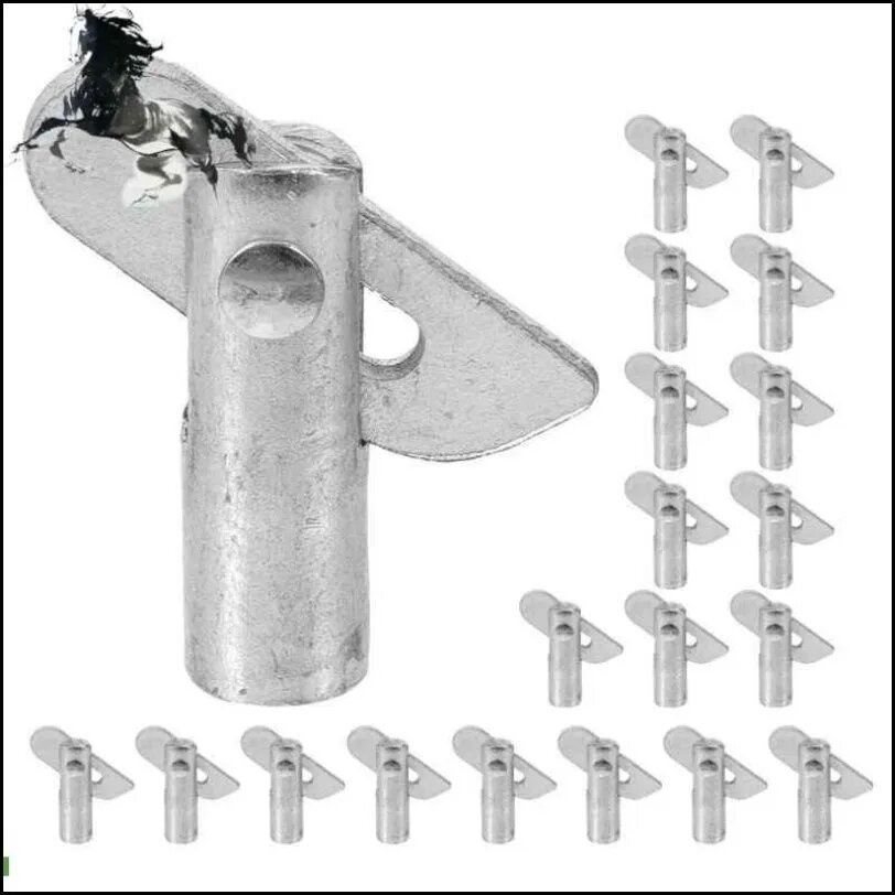 20 шт. петель, ручек для ворот, деталей для строительных лесов, аксессуаров для замков, 3.80X3.80X1.10CM, серебристый сталь Q235