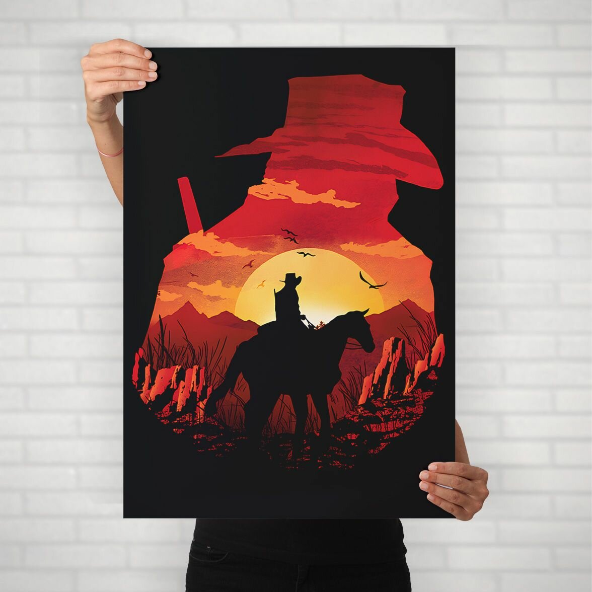 Плакат на стену для интерьера Red Dead Redemption 2 (Артур Морган 10) - Постер по игре формата А2 (42x60 см)