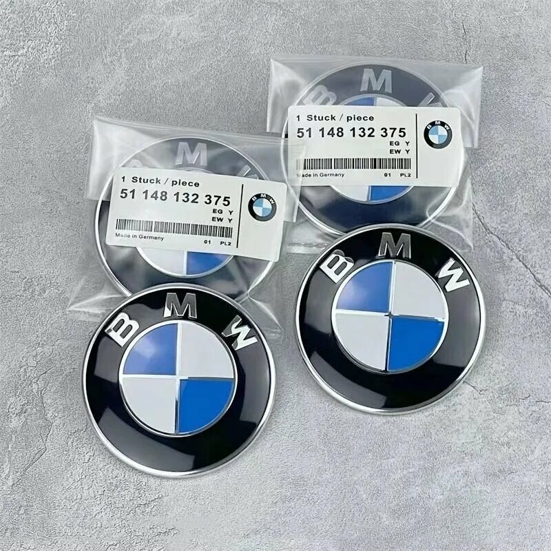Оригинальная эмблема BMW задняя 74 мм, зеркальная ABS 1шт