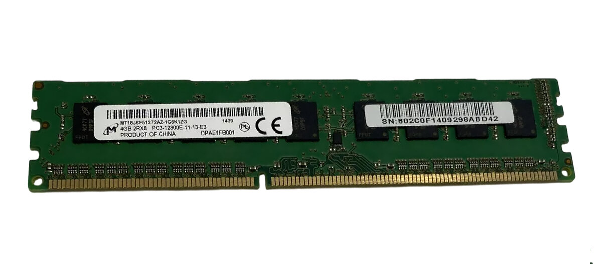 Оперативная память Micron MT18JSF51272AZ-1G6K1ZG DDRIII 4GB