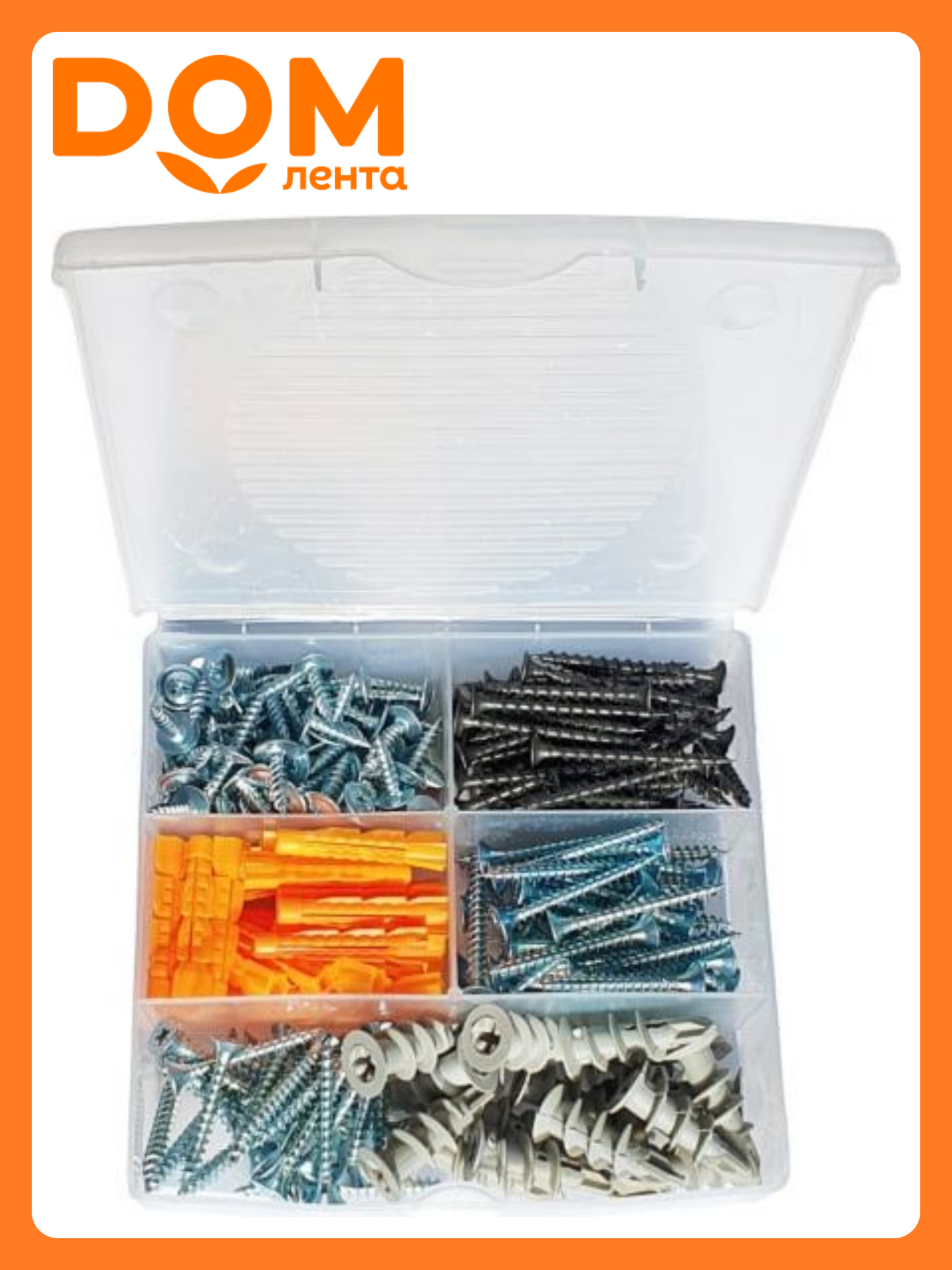 Набор крепежа Tech-KREP "Все для дома", дюбели в комплекте, 200 штук