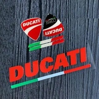 Наклейки для мотоциклов, логотип итальянского флага из 3d смолы, Ducati CORSE, шлем, автомобиль, велосипед, скейтборд