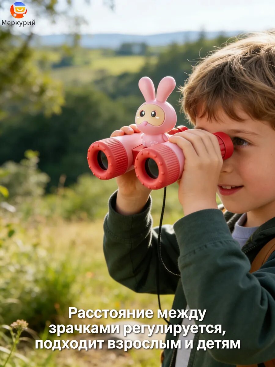 Милый бинокль для детей, съемные линзы, прогулки путешествия