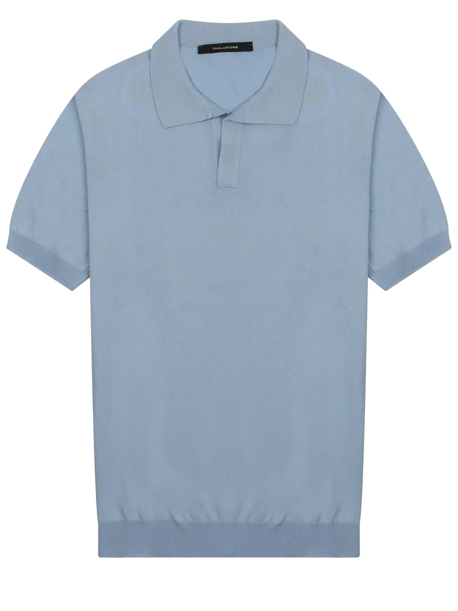 Рубашка Tagliatore Polo-collar T-shirt, размер 50, Синий принт — фото 1