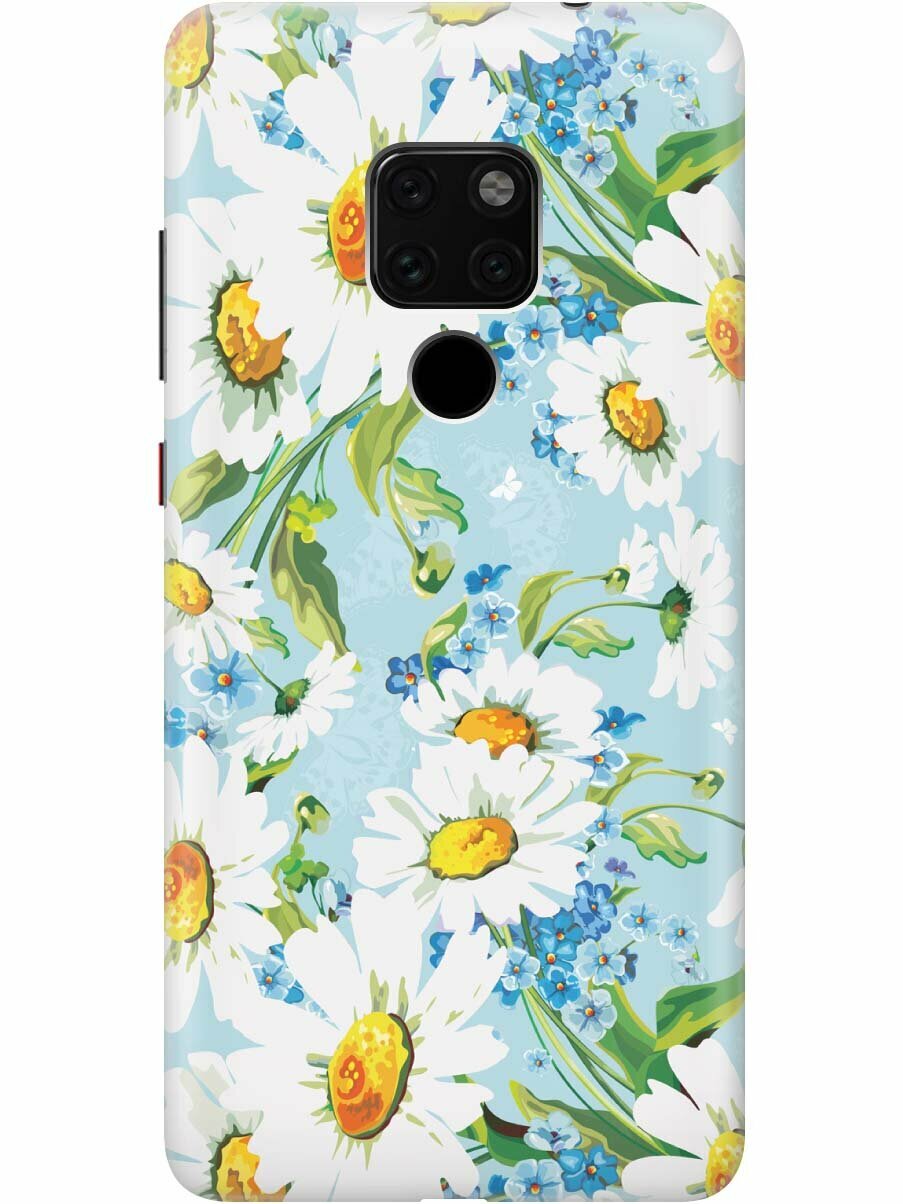 Ультратонкий силиконовый чехол-накладка для Huawei Mate 20 с принтом "Поле ромашек"