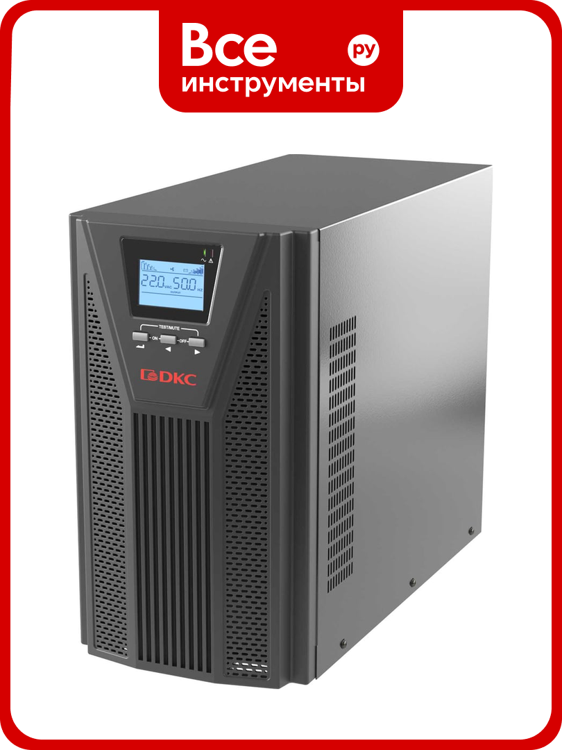 Источник бесперебойного питания DKC серии Small Tower, онлайн, 3000 ВА/2700 Вт, 1/1, 4xSchuko, EPO, USB, RS 232, RJ45, з/у 1А, 8x7Ач 1 ШТ SMALLT3A10S