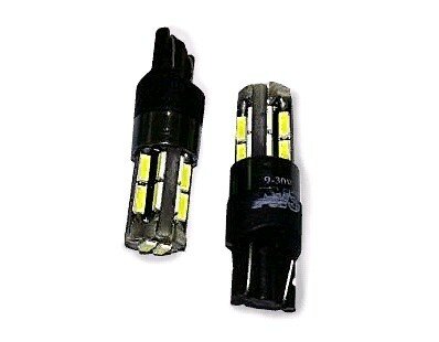 Лампа светодиодная 12V T10 бесцок. 18 диодов SMD белая (4014) CANBUS (обманка) (W5W) блистер 0