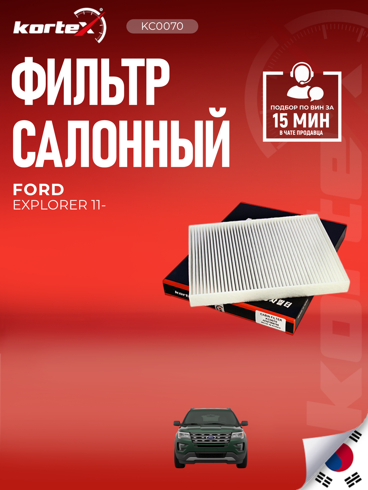 Фильтр салонный Форд Usa Эксплорер, Флекс SSC1198, SS1198, PF2533