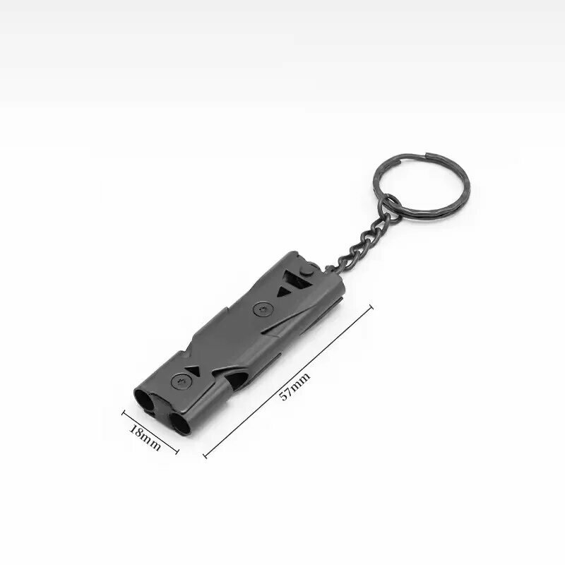 Портативный титановый свисток для выживания Double tube Black 1