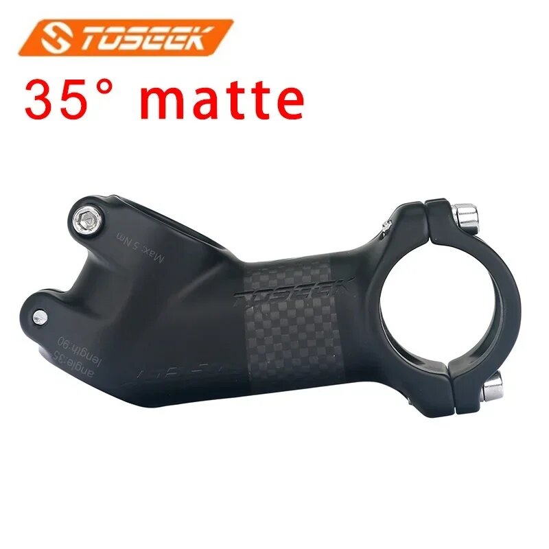 TOSEEK Карбоновый вынос для MTB 10/17/25/35 градусов 60/70/80/90/100 мм 35 degrees-100mm