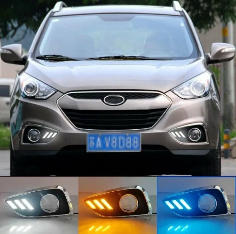 Фара автомобильная, Огни дневные ходовые, 2 шт, арт. Hyundai ix35 I /Рестайлинг 2010-2015