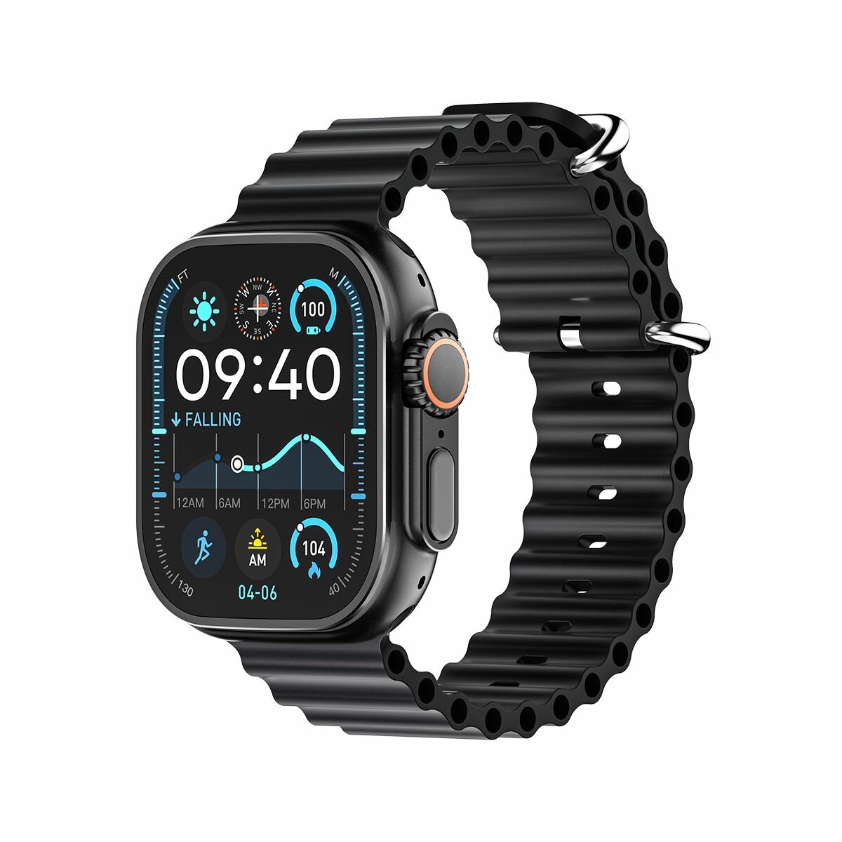 Microwear Смарт-часы watch ultra 3, 49mm, черный