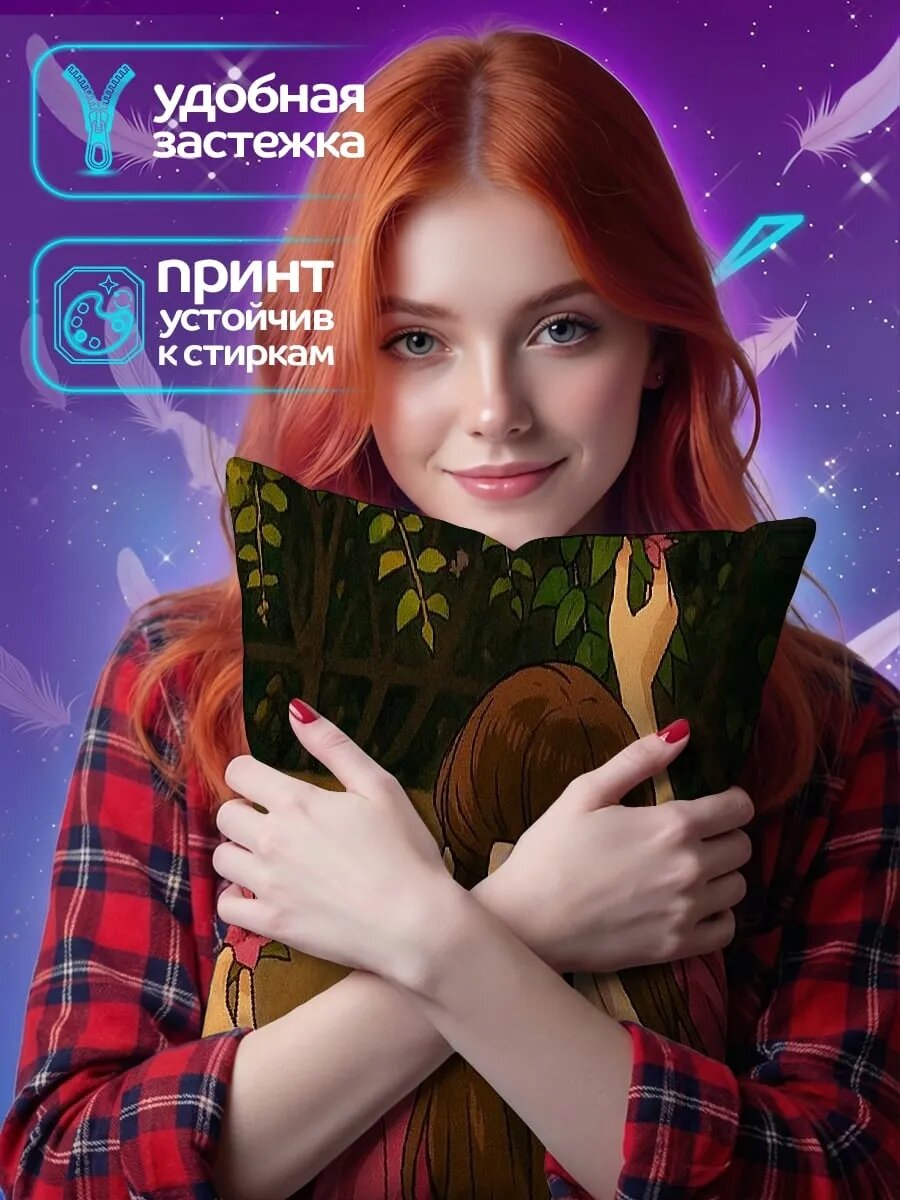 Подушка дакимакура Девушка с бантом — фото 1