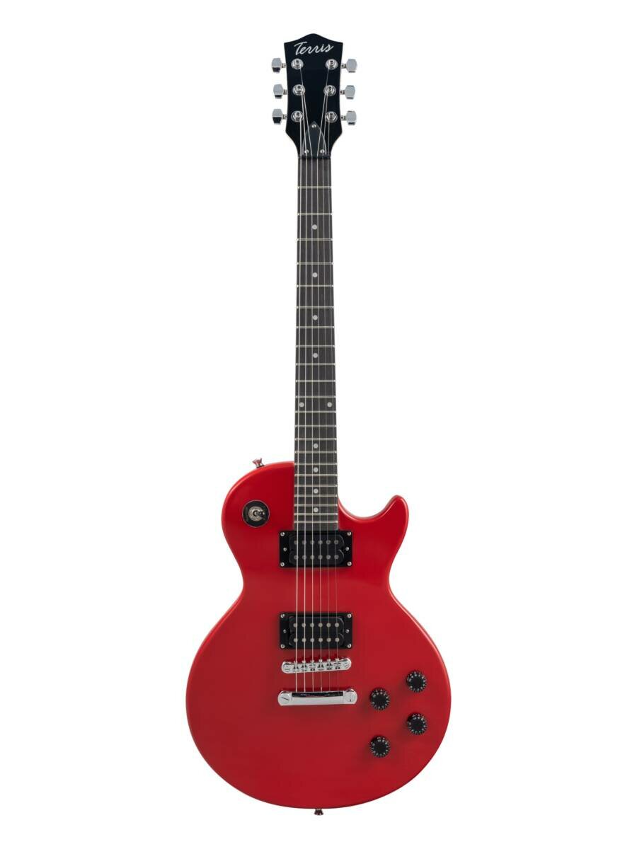 Электрогитара TERRIS "Les Paul" TLP-039, кленовый гриф, липа, 6 струн, 25,5", красная