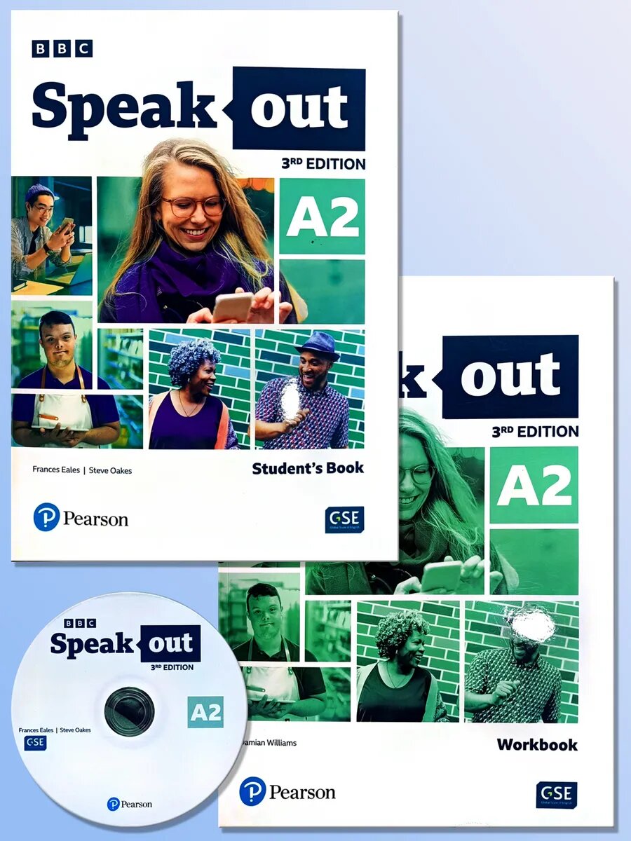 SpeakOut A2 3rd Edition, комплект ( student's Book, workbook, CD )