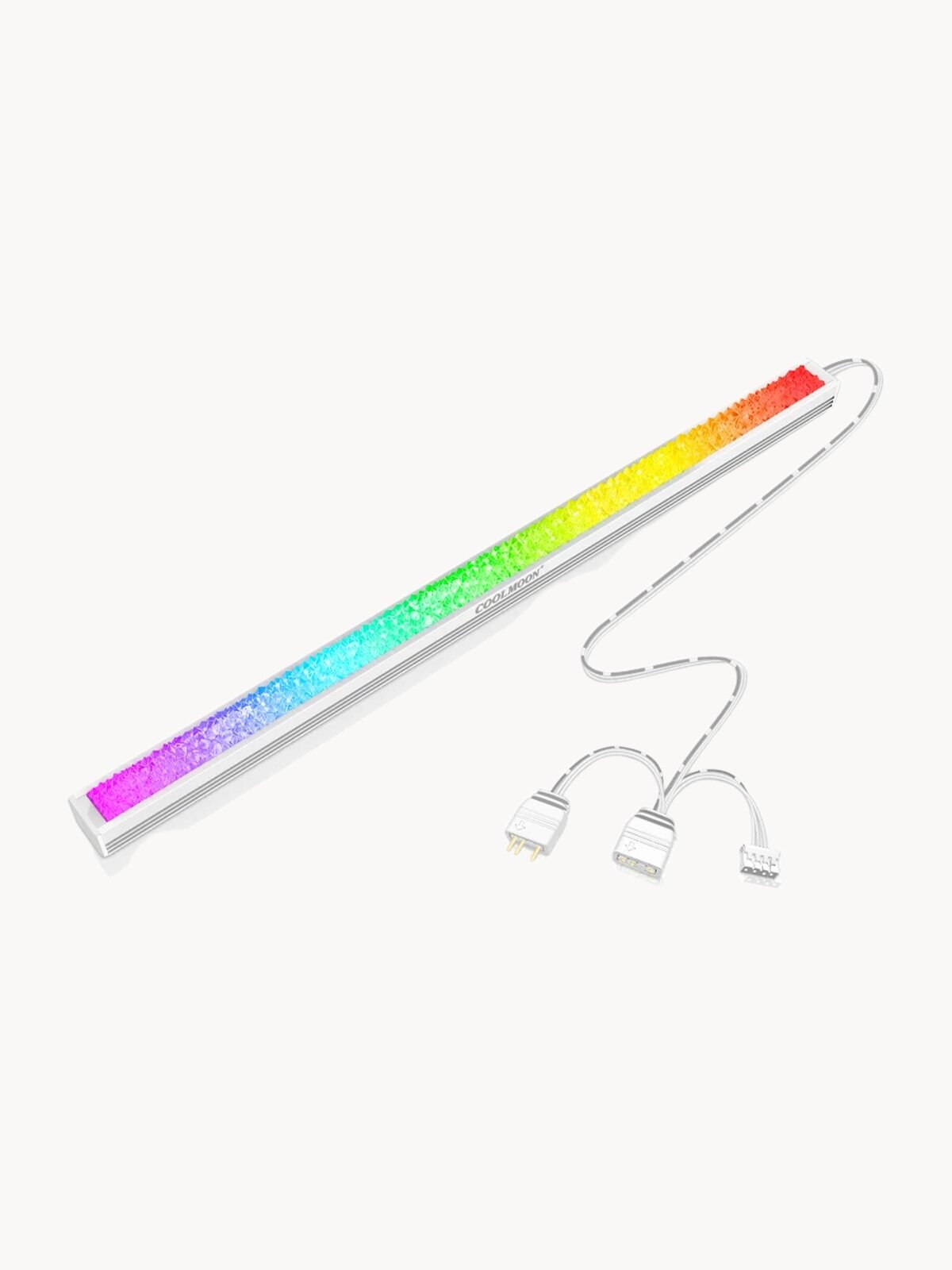 Световая RGB лента COOLMOON для корпуса ПК, 5v3Pin/4Pin светодиодная декоративная подсветка для компьютера, 280мм белый