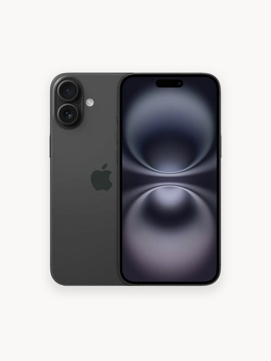 Смартфон iPhone 16 128GB Black Sim+E-Sim