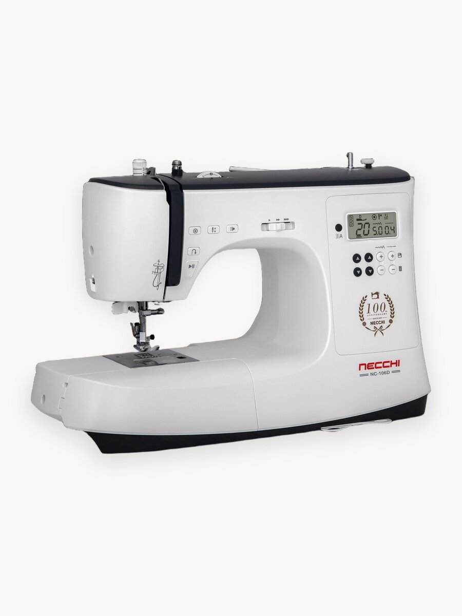 Швейная машина Necchi NC-106D, 200 операций, 8 видов петель, электронное управление, нитевдеватель