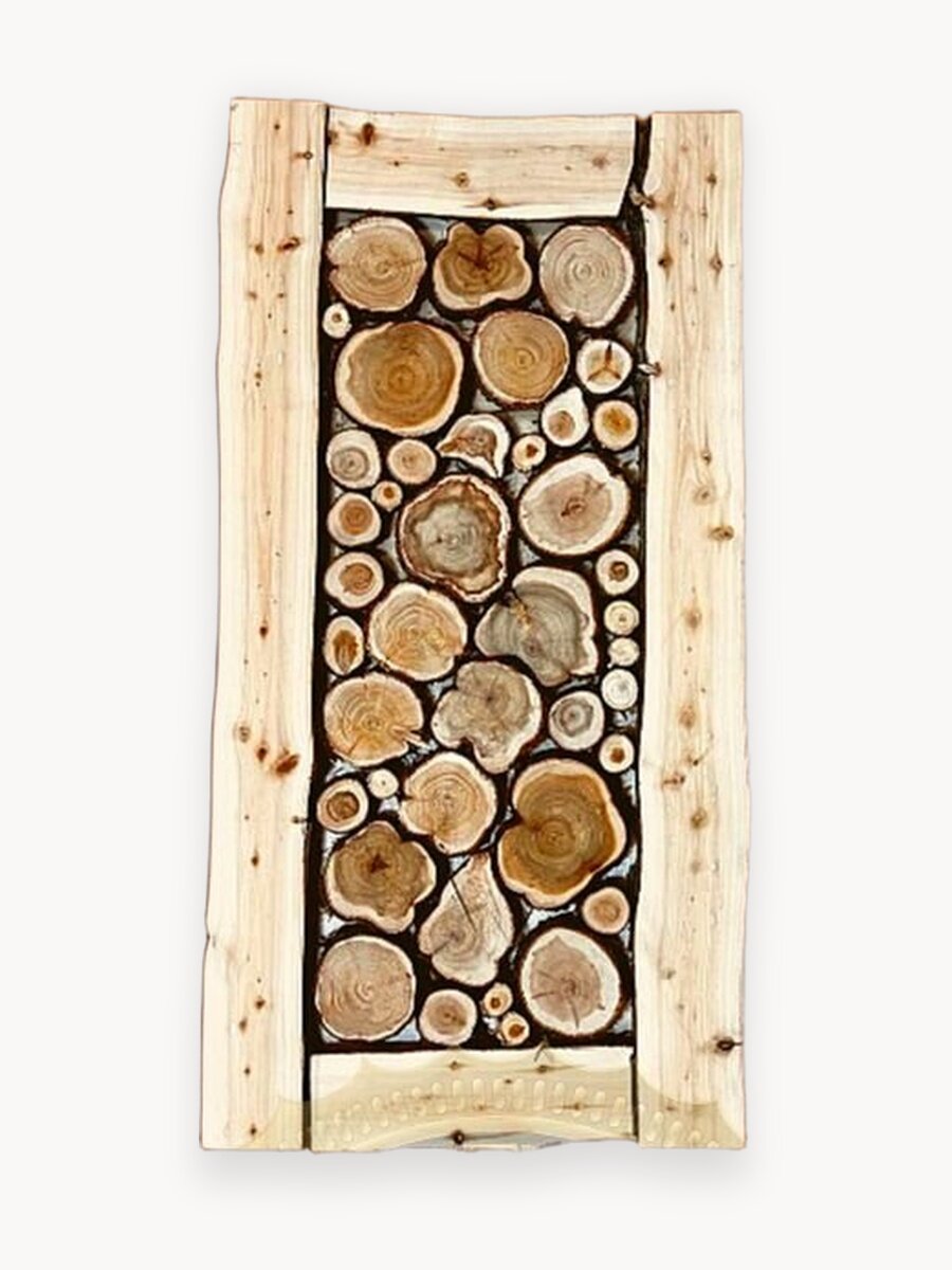 Панно из можжевельника для бани 60х30см Russian Wood