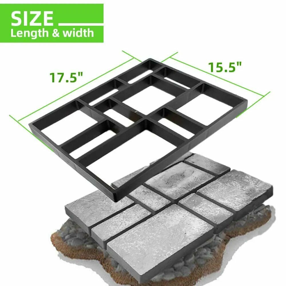 KNOW EASY-Формы для заливки 1 шт, 40х45х4 см; используется для изготовления тротуарной плитки, садовой дорожки, брусчатки