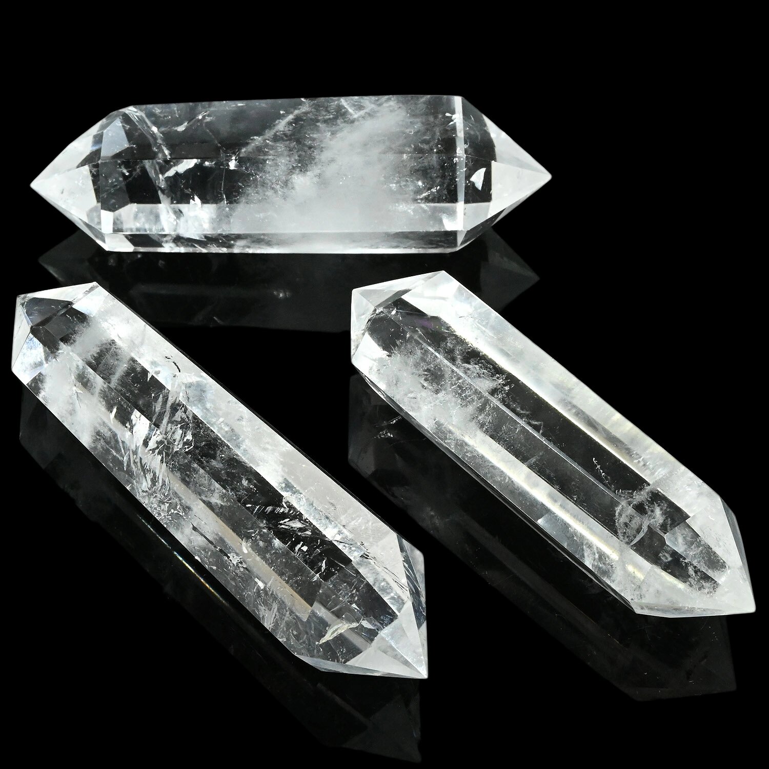 Кристалл горного хрусталя двухсторонний 94*23*23мм .