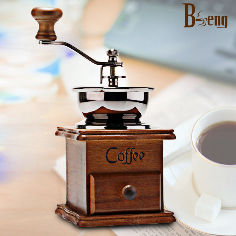 Кофемолка ручная, из дерева, 100% натуральный материал, для кофе