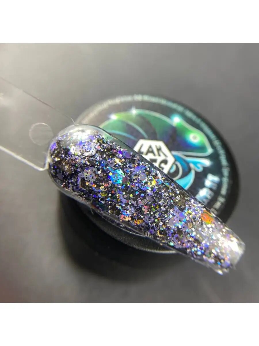 Гель лак с шиммером и шестигранниками Chameleon №11