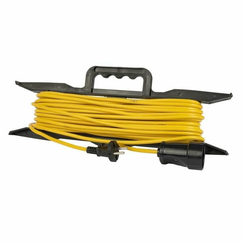 Удлинитель на рамке 20м 1 розетка с заземлением 1300Вт IP20