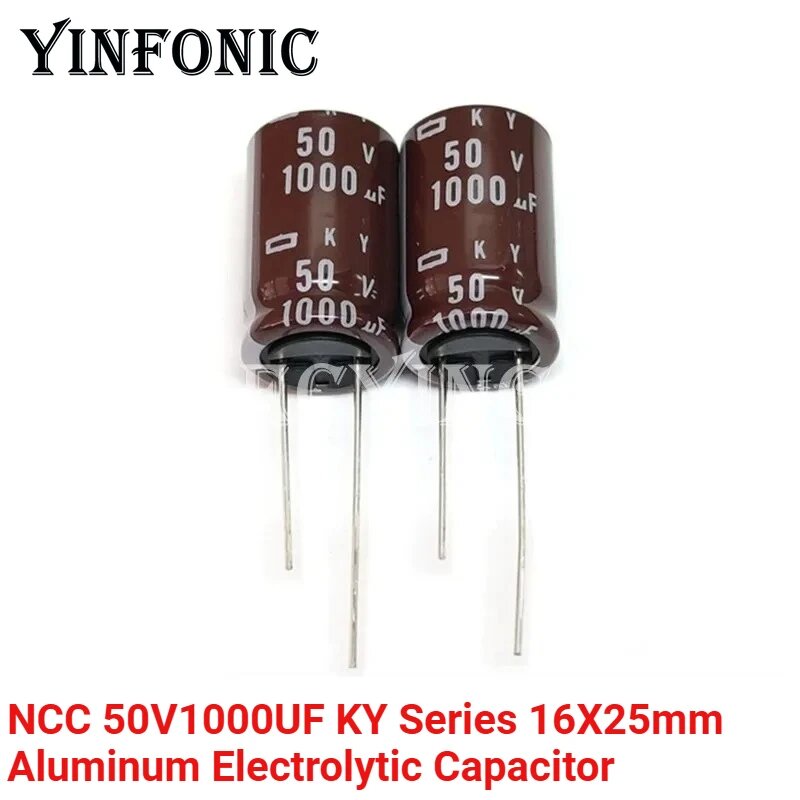 Nippon Chemi-con 50V1000UF KY Series 16X25 мм EKY-500ELL102ML25S Алюминиевый электролитический конденсатор 1000 мкФ/50 В с низким импедансом
