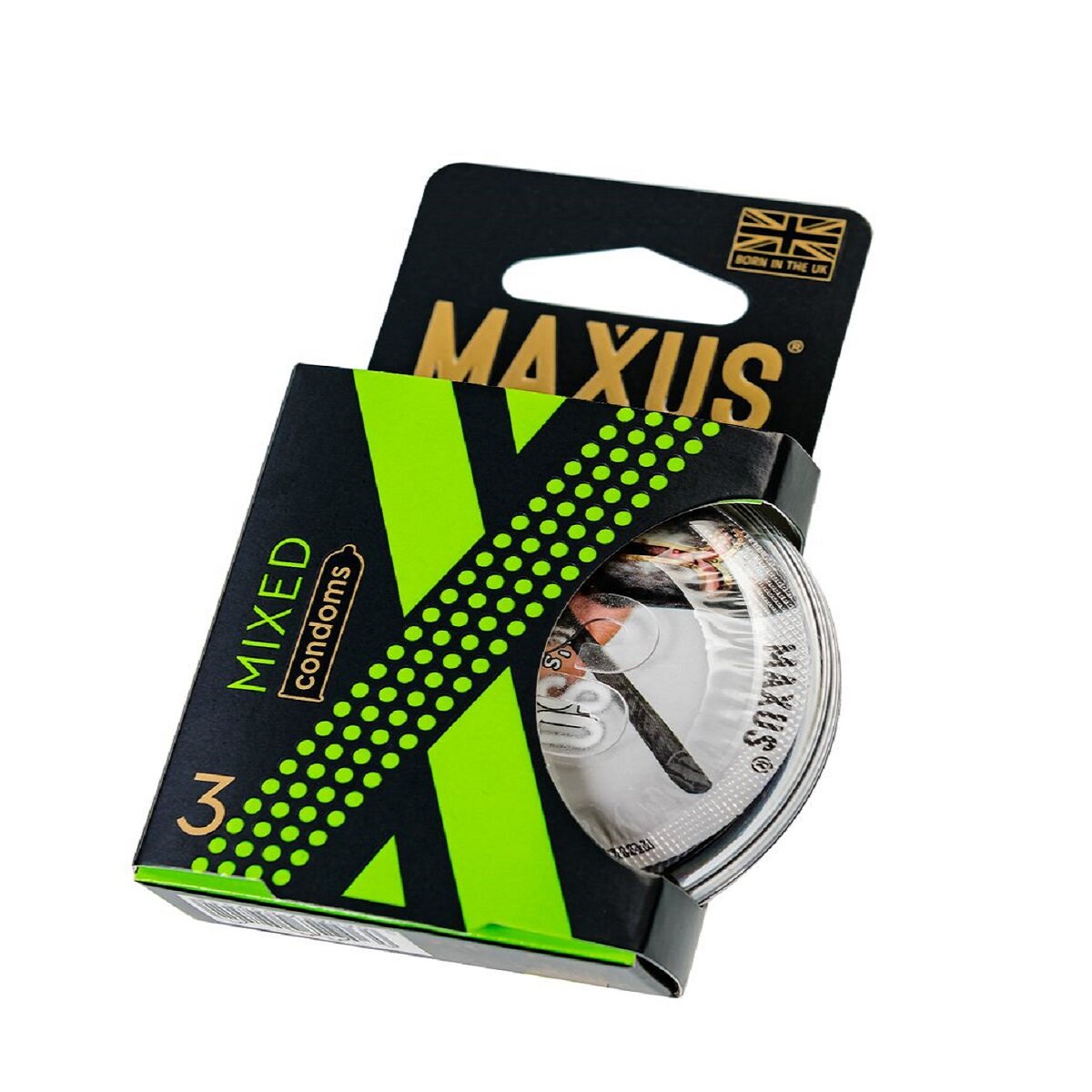 Презервативы Maxus Mixed, набор, латекс, пластиковый кейс, № 3 шт.