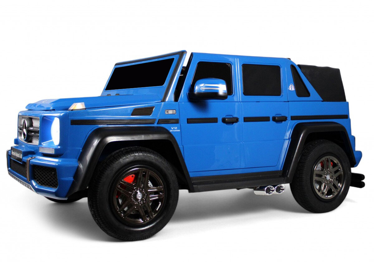 Детский электромобиль Rivertoys Mercedes-Maybach G650 Landaulet (M999MM) двухместный синий