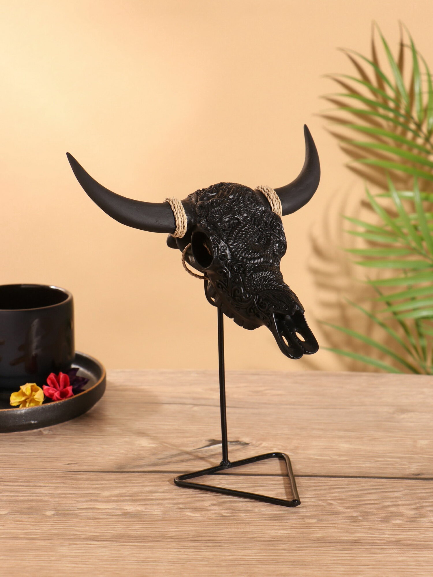 Сувенир "Череп буйвола", на стойке, 18x10x21 см, тематика праздника: универсальная тематика