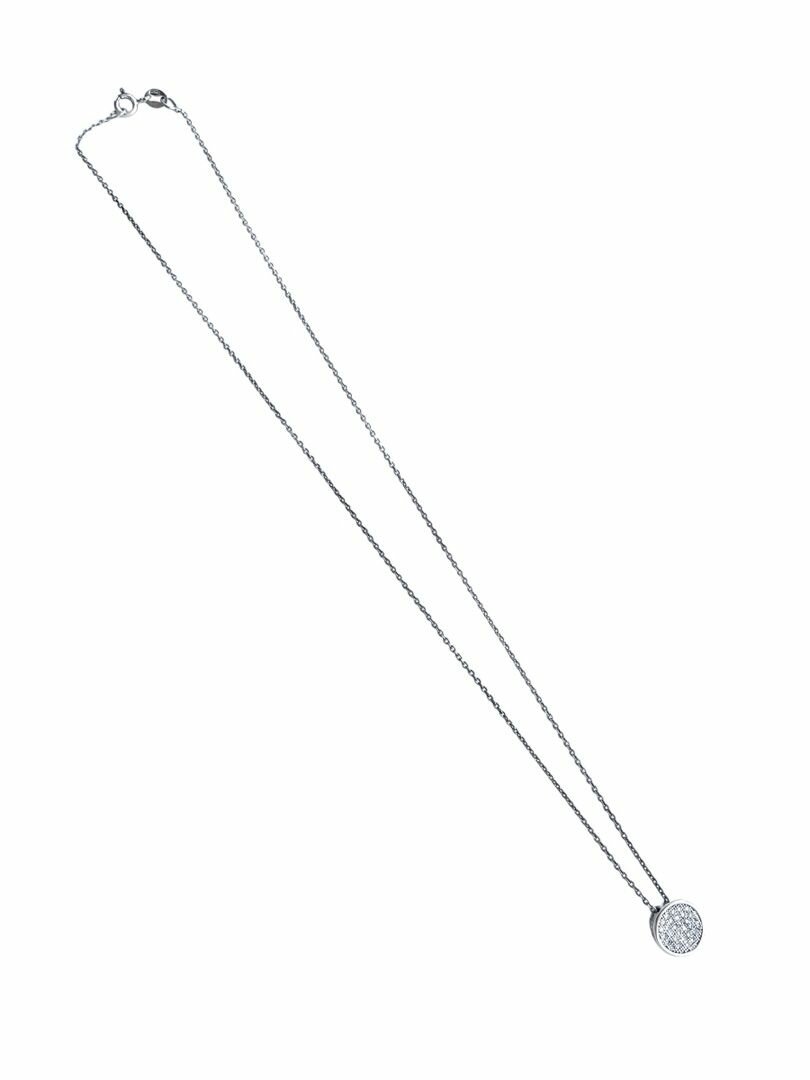 Колье, серебро, 925 проба, родирование, фианит