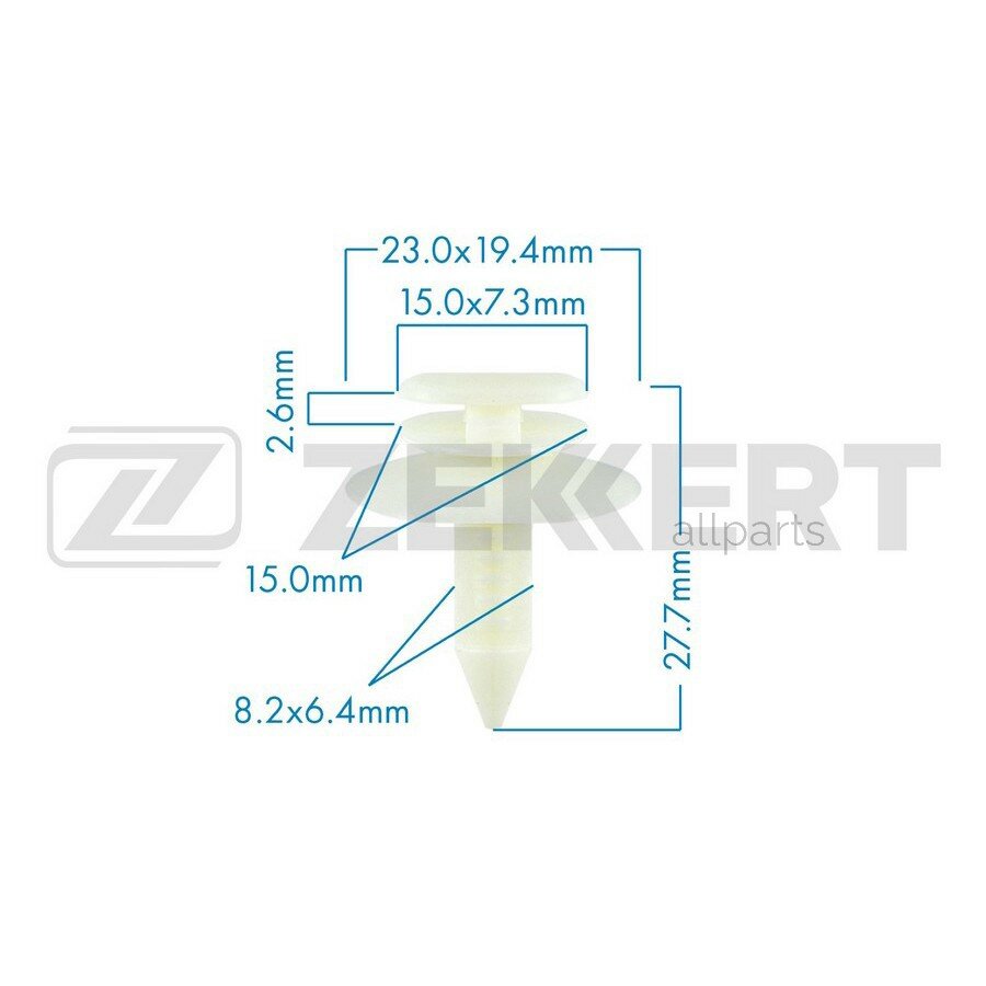 ZEKKERT BE-1059 Клипса крепёжная General Motors (миним. кол-во заказа 10 шт)