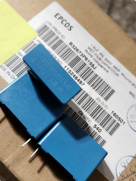 EPCOS B32673P6155J/K 630V 155 1.5UF делитель частоты пленочный конденсатор P=22 мм 10шт цена