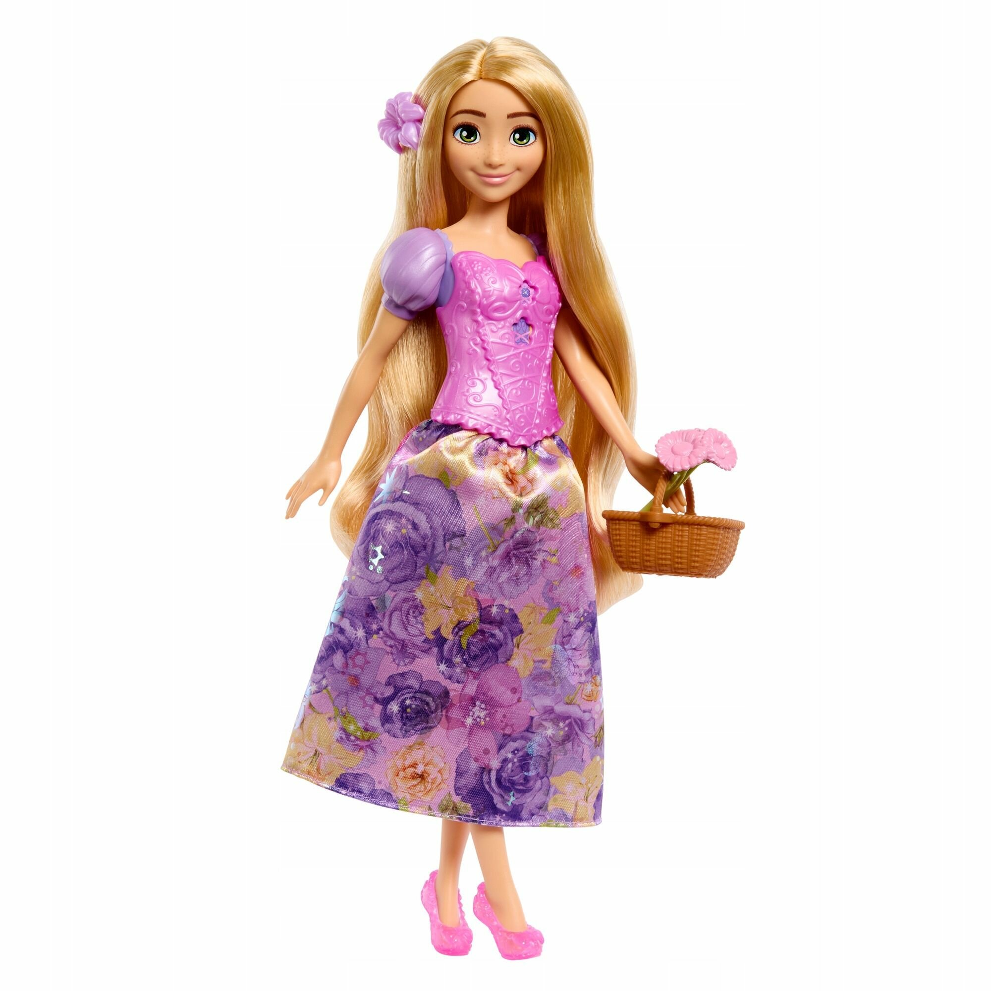 Кукла Рапунцель Mattel Disney Princess Spin & Reveal Rapunzel Fashion Doll, HTV86 розовый/фиолетовый